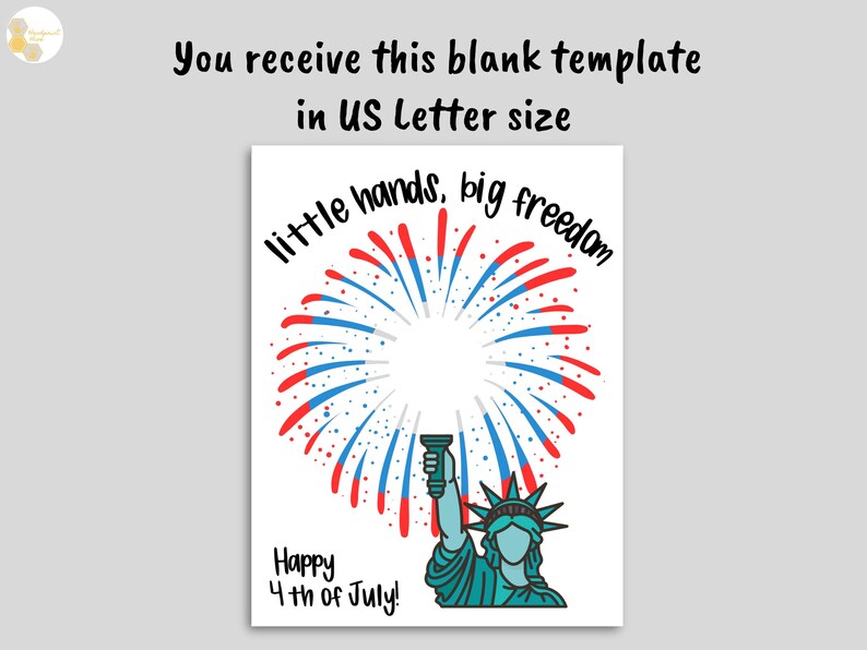 Freedom July 4th Handprint Art Statue of Liberty Craft, 4th of July ...