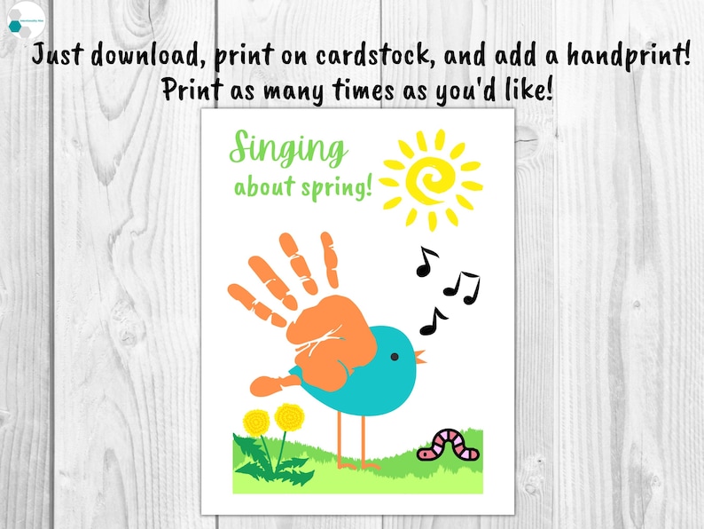 Spring Handprint Bird Craft for Preschool Toddlers Kids - Etsy