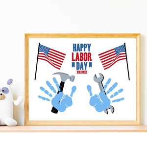 Handprint Labor Day Craft for Toddlers Kids Preschool Baby Daycare ...