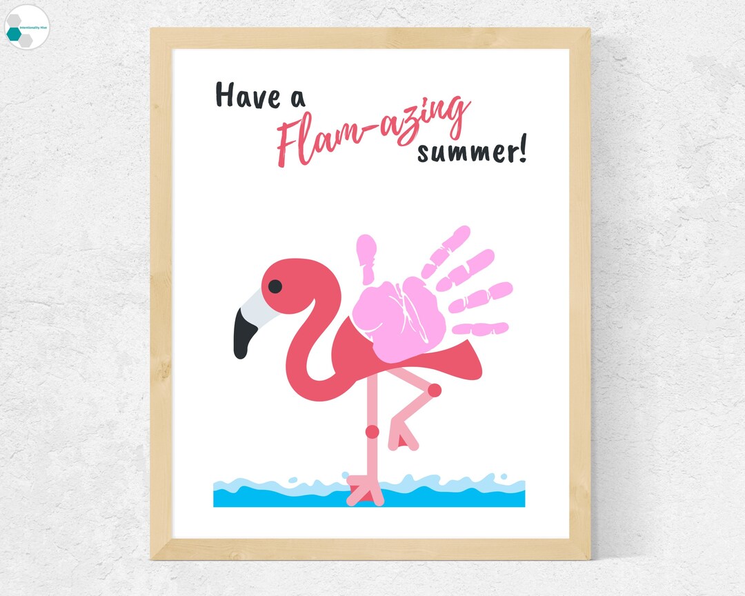 Flamingo Summer Handprint Craft for Toddlers / Baby / Kids | Preschool ...