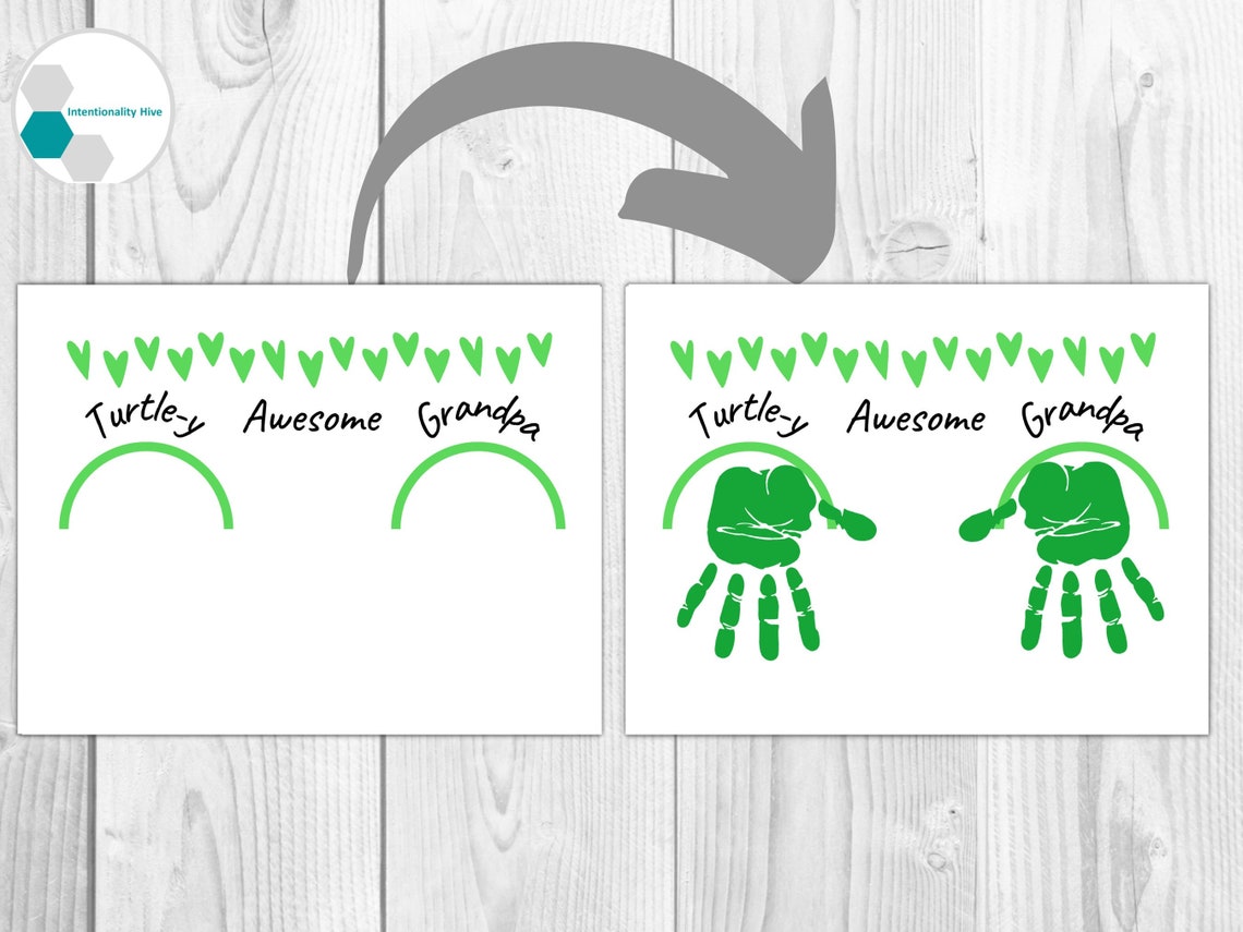 Grandpa Printable Handprint Craft Father's Day Handprint | Etsy