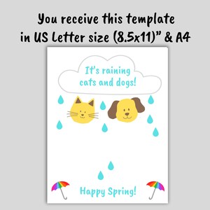 Raining Spring Handprint Craft Printable, Happy Spring Craft for ...