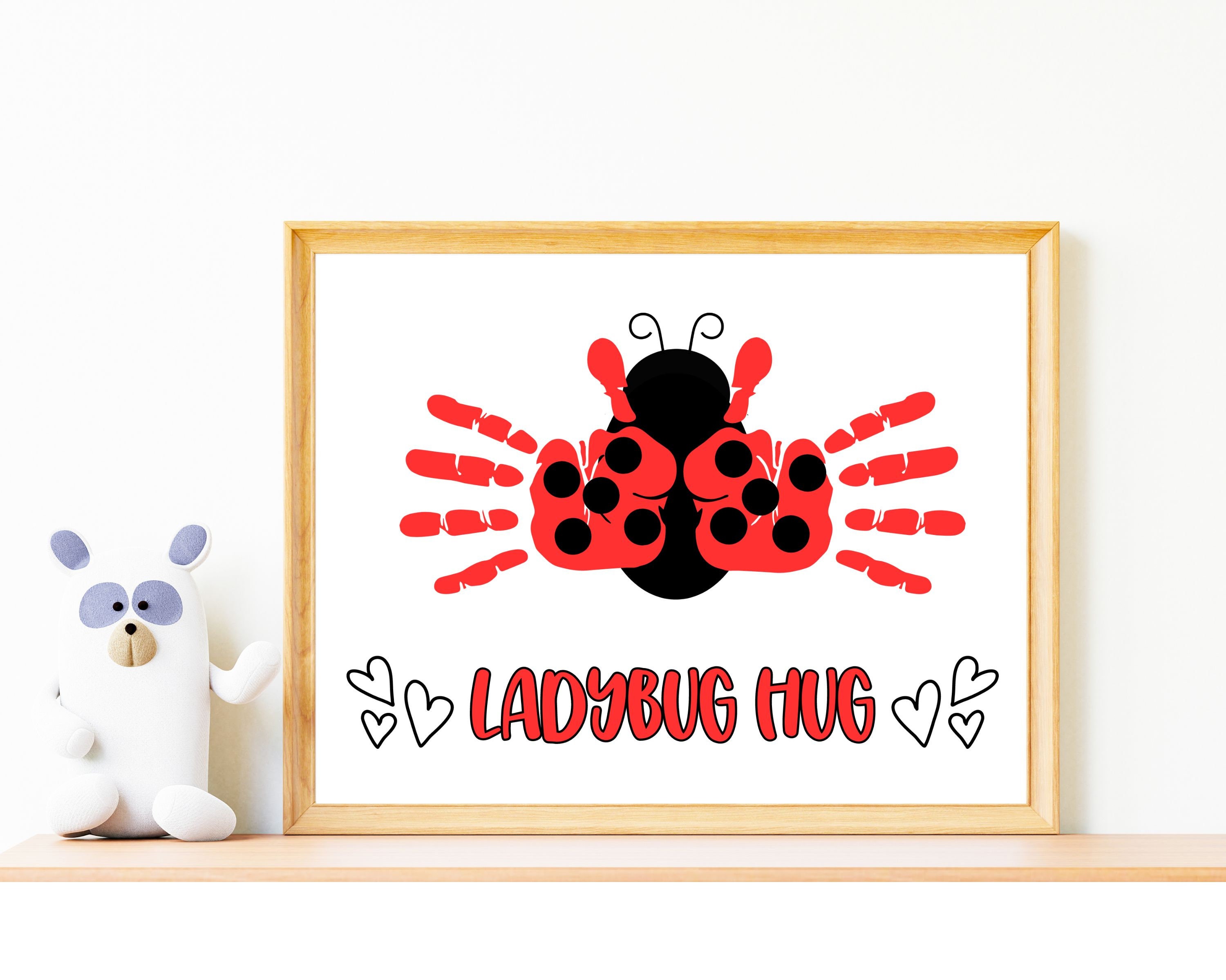 Ladybug Summer Handprint Craft Art, Printable Ladybug Preschool ...