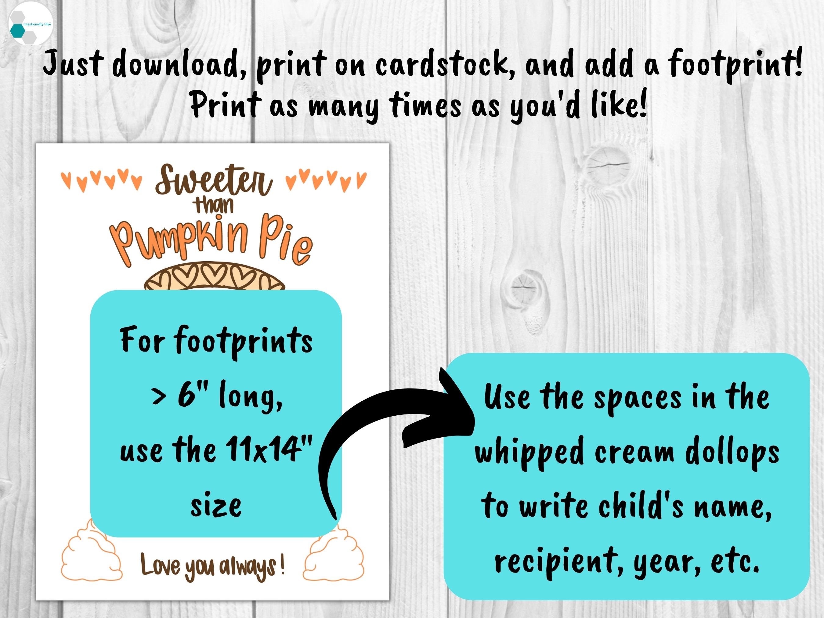 Pumpkin Pie Footprint Craft for Toddlers Baby Preschool, Fall Footprint ...