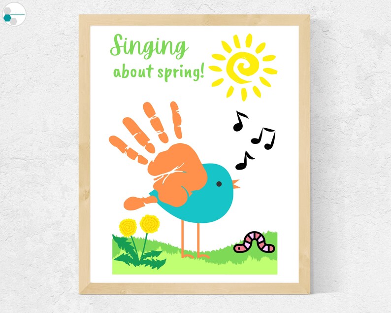Spring Handprint Bird Craft for Preschool, Toddlers, Kids | Spring ...