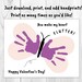 Butterfly Valentine Handprint Art You Make My Heart Flutter Valentine's ...