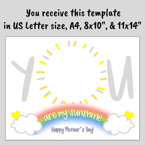 Sunshine Mother's Day Handprint Craft Art for Mom Grandma From Toddler ...