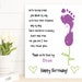 Footprint Birthday Card From Toddler Baby, Happy Birthday Footprint ...