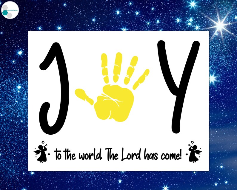 Joy Christmas Handprint Art Craft, Christian Handprint Craft ...