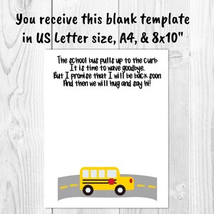 School Bus Handprint Poem Craft, Back to School Handprint Art, First ...