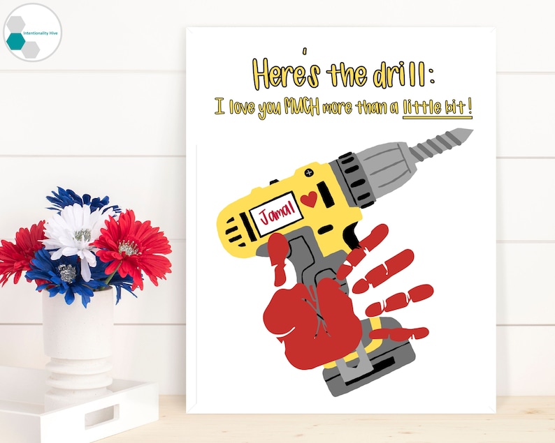 Tool Dad Handprint Footprint Art Craft Set Father's Day - Etsy