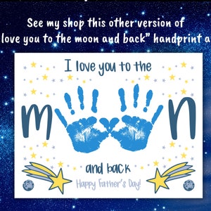 Father's Day Handprint Art Craft Printable, Father's Day Craft for ...