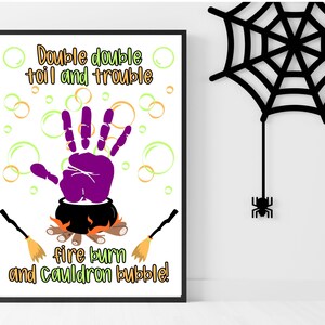 Cauldron Halloween Handprint Art Craft for Toddlers Baby Kids Preschool ...
