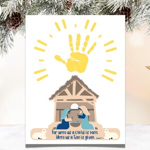 Nativity Handprint Art, Christian Christmas Handprint Art for Toddler ...