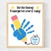 Handprint First Day of Kindergarten Craft, First Day Kindergarten ...