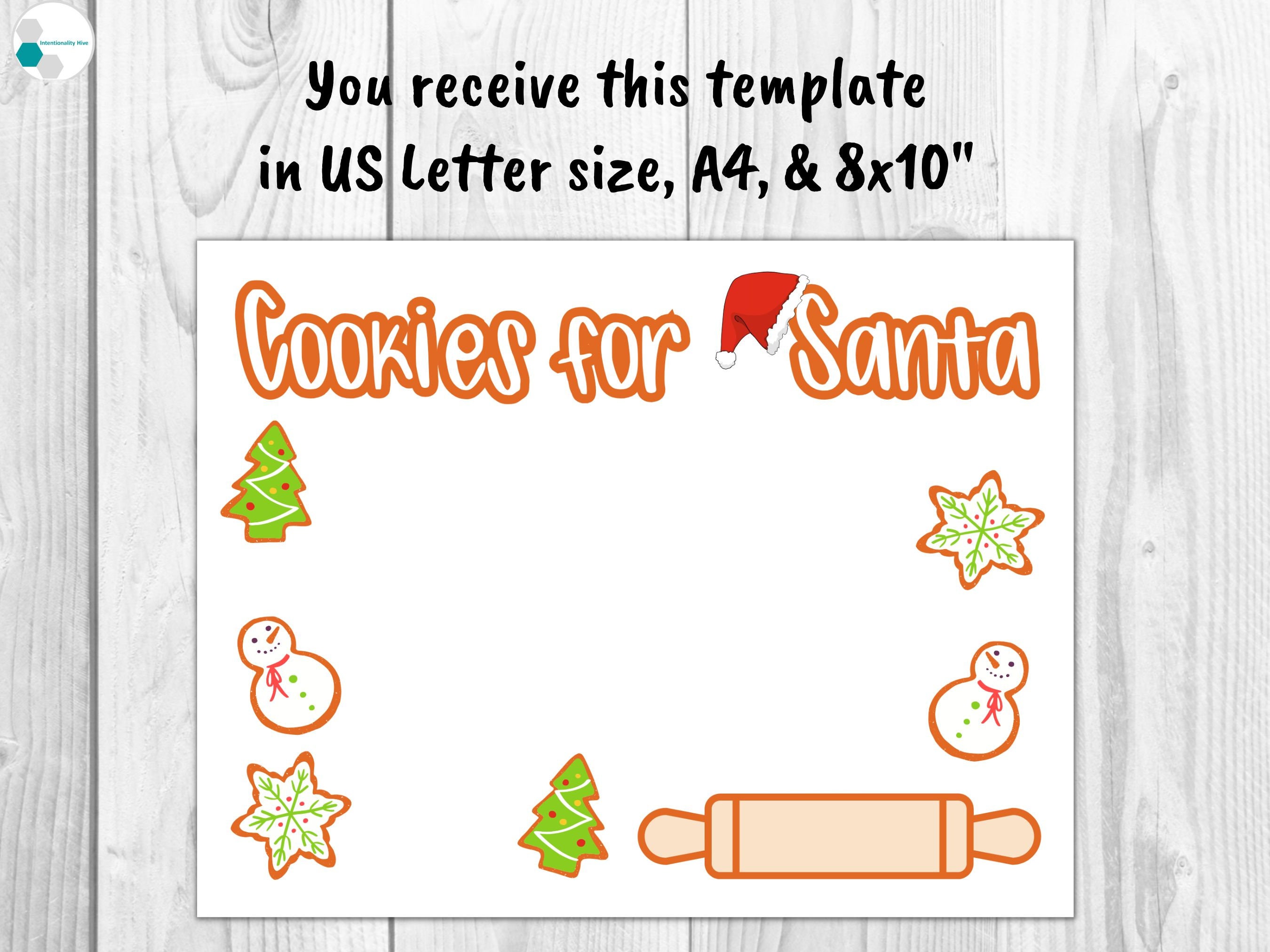 Cookies for Santa Handprint Art Craft, Christmas Handprint Craft ...