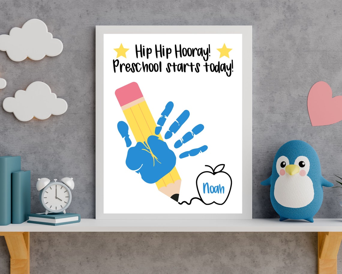 Preschool First Day Handprint Craft Back to School Handprint - Etsy Canada