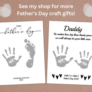 Fingerprint Father's Day Tree Craft for Kids and Grandkids, Father's ...