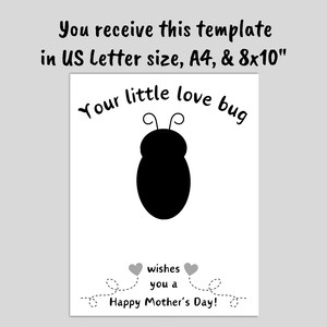 Love Bug Mother's Day Handprint Art Craft, Lady Bug Handprint Craft for ...