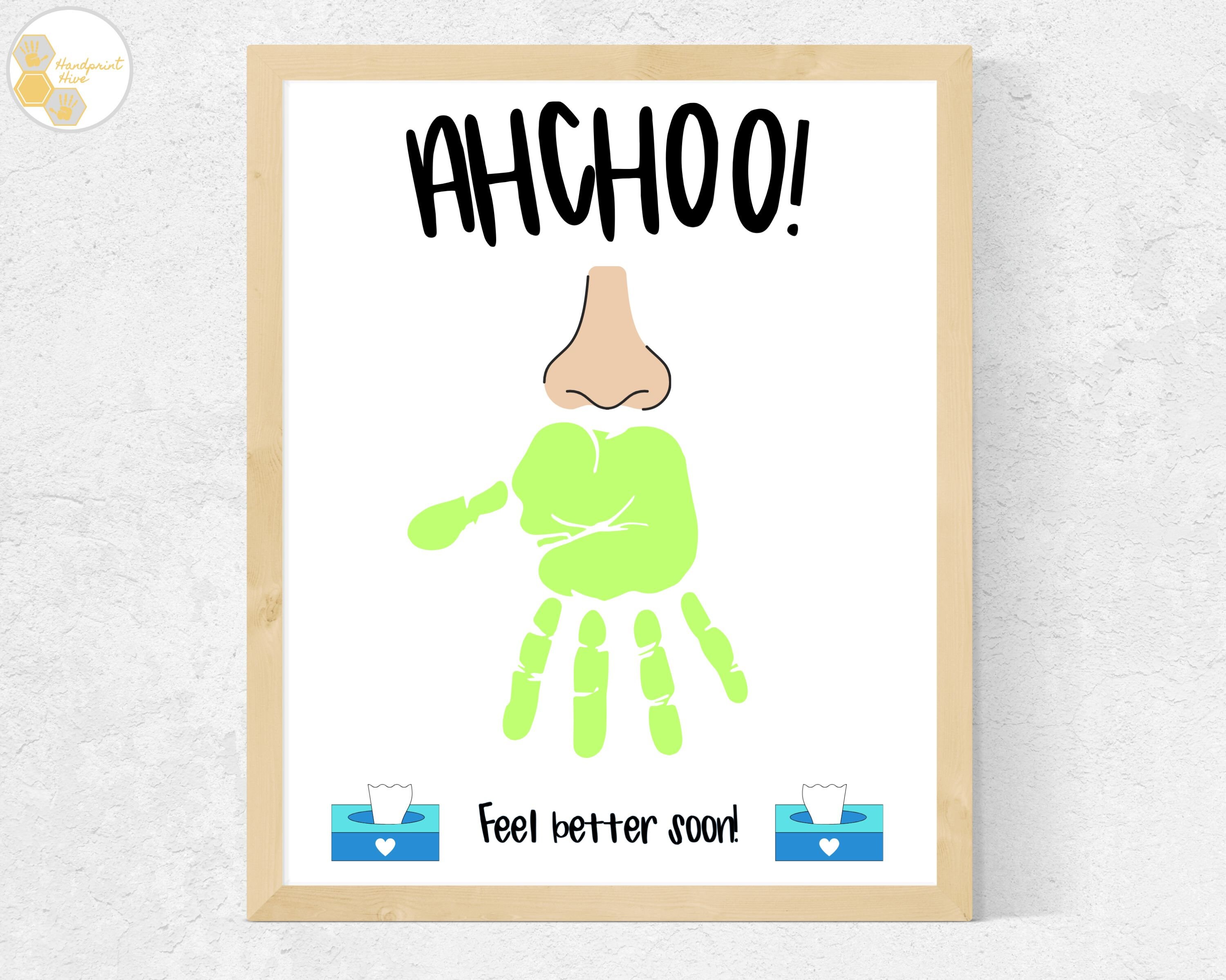 Funny Get Well Soon Handprint Card From Toddler Baby Kids, Feel Better ...
