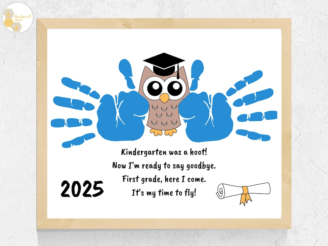 Kindergarten Graduation Handprint Art Poem, 2025 Kindergarten ...