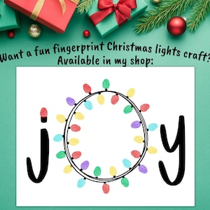 Christmas Lights Handprint Art Craft, Merry and Bright Handprint ...