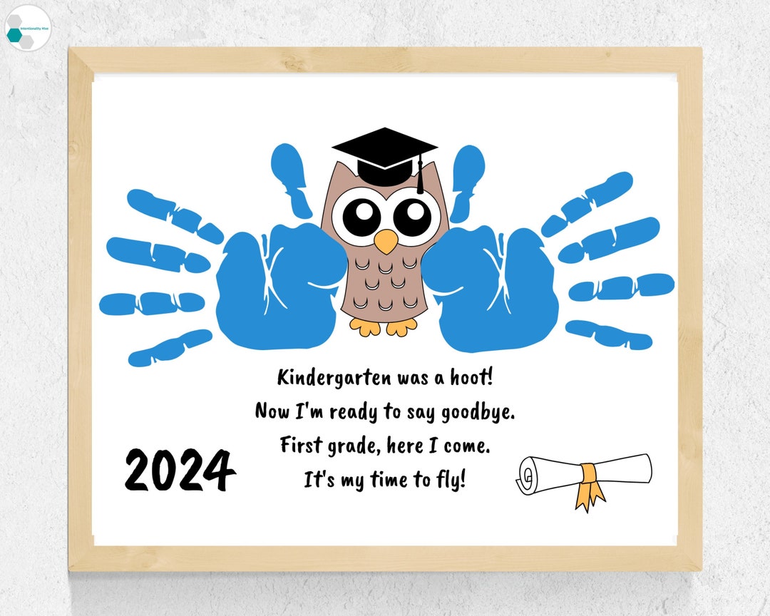 Kindergarten Graduation Handprint Art Poem, Kindergarten Graduation ...