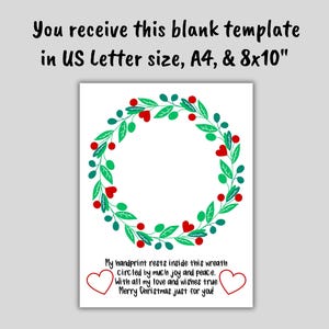 Christmas Wreath Handprint Art Poem, Christmas Handprint Wreath Craft ...