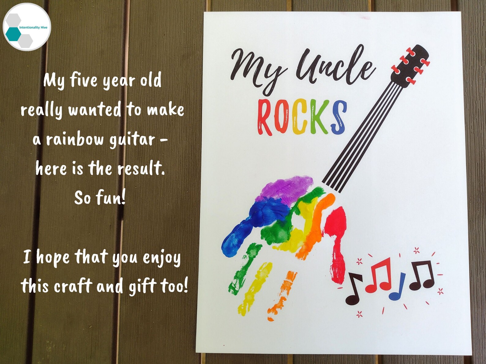 My Uncle Rocks Handprint Art Uncle Christmas Gift From Niece - Etsy
