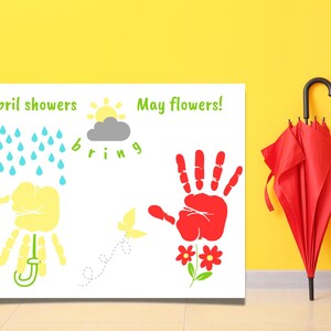 April Showers Handprint Art Spring Handprint Craft for - Etsy