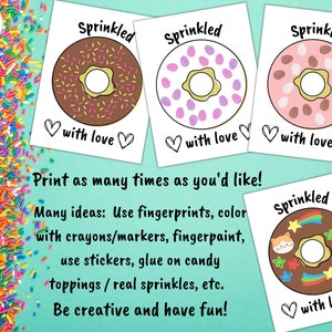 Donut Party Printable Sign / Activity / Craft / Favor | Sprinkled With ...