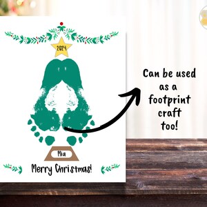 2024 Christmas Tree Handprint Craft Printable, Handprint Christmas Tree ...