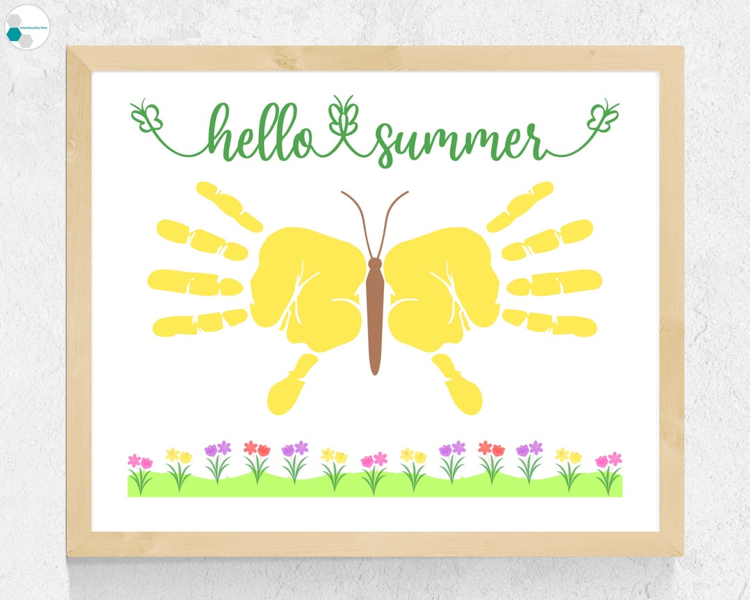 Butterfly Handprint Art | Printable Butterfly Craft | Preschool ...
