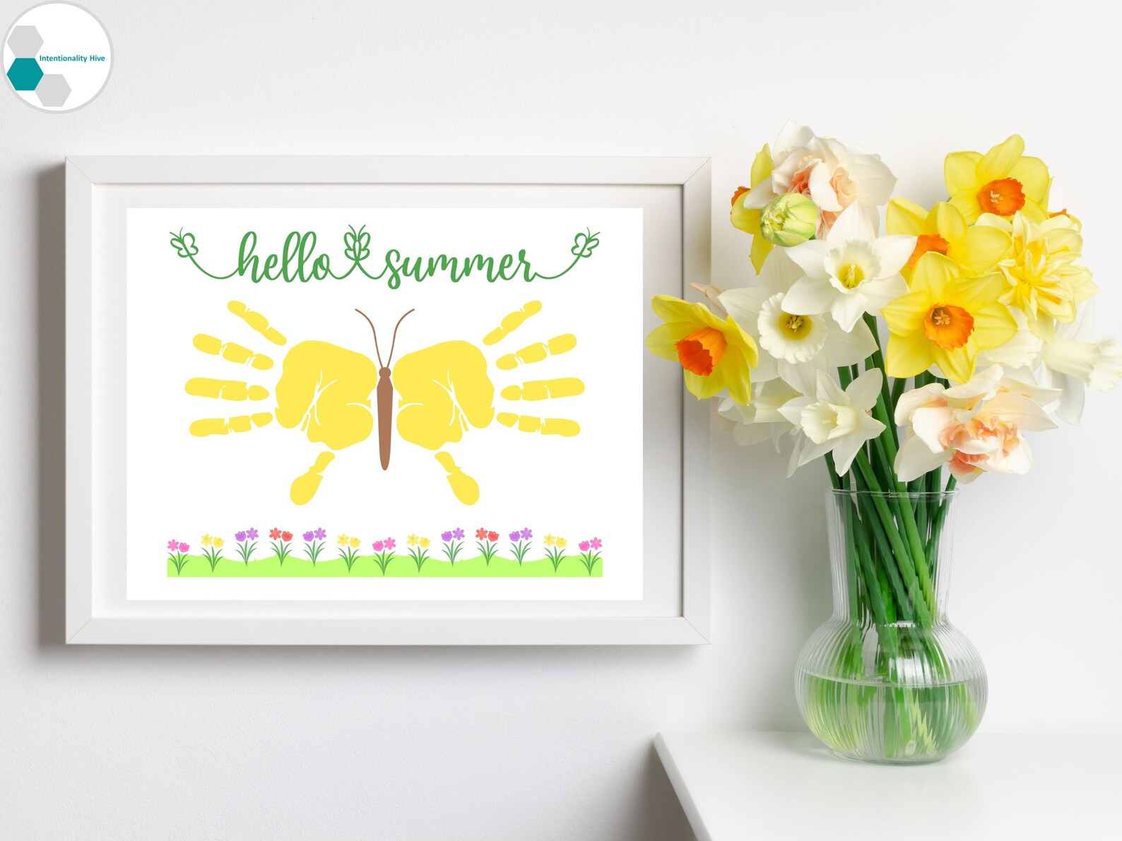 Butterfly Handprint Art Printable Butterfly Craft Preschool / Daycare ...