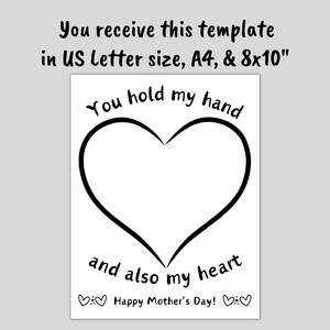 Hand & Heart Handprint Mother's Day Craft Toddlers Preschool Baby ...