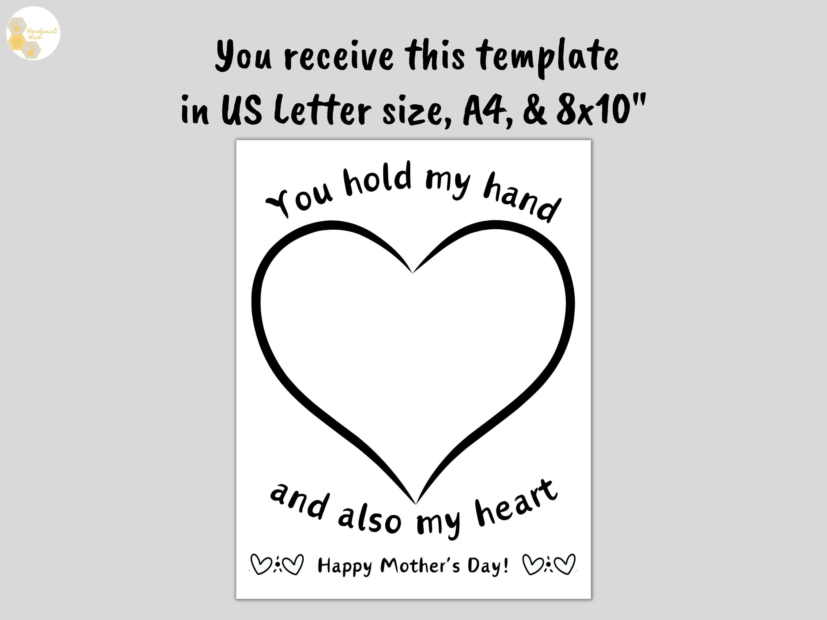Hand & Heart Handprint Mother's Day Craft Toddlers Preschool Baby ...