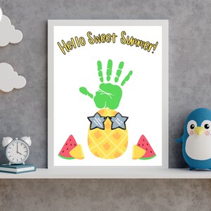 Hello Sweet Summer Handprint Art Craft, Hello Summer Handprint Craft ...