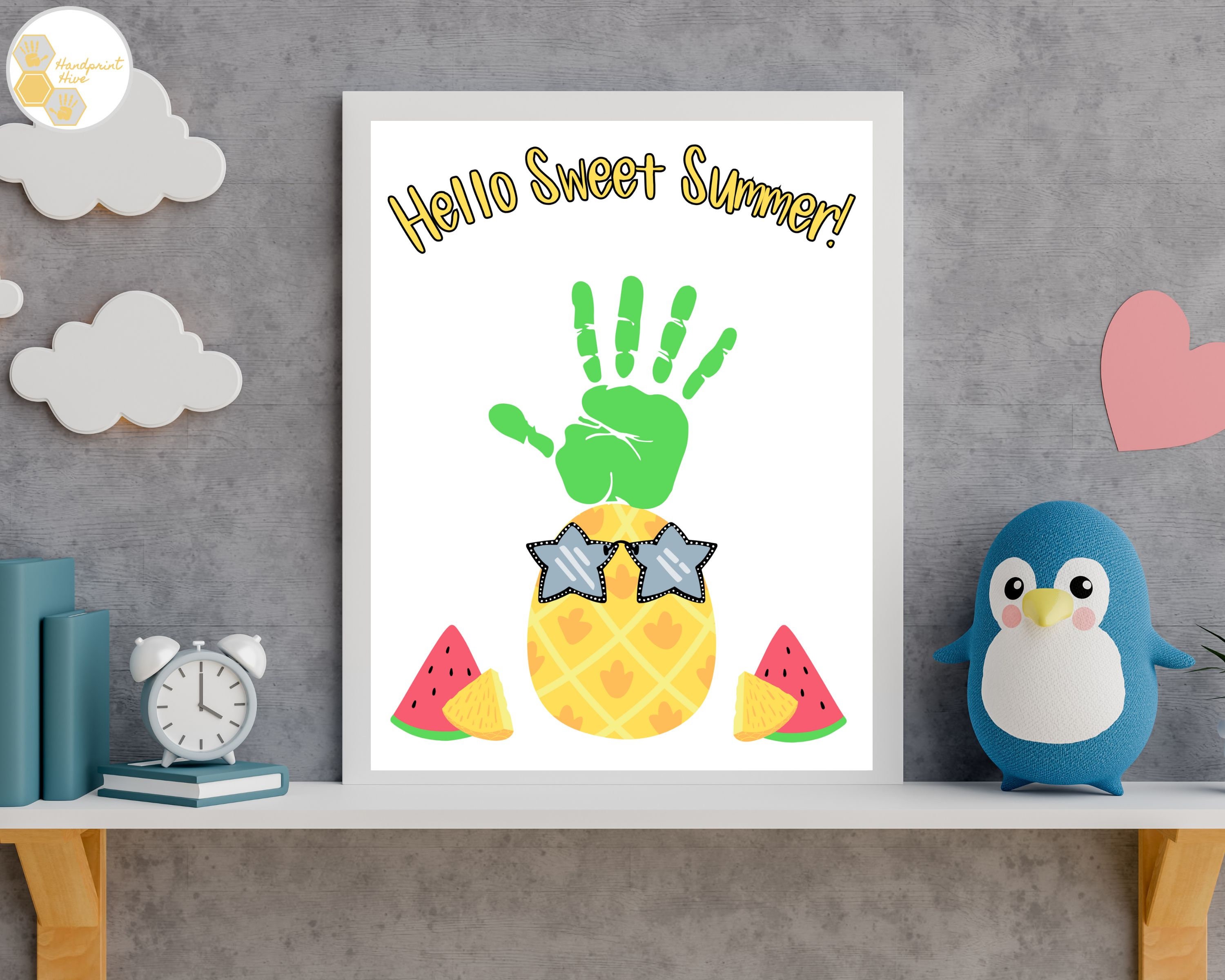 Hello Sweet Summer Handprint Art Craft, Hello Summer Handprint Craft ...