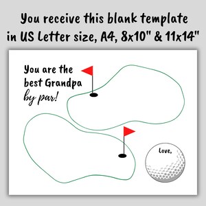 Best Grandpa by Par Footprint Art Craft Printable, Father's Day Grandpa ...