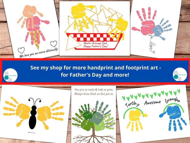 Handprint Craft for Dad From Kids Printable Father's Day - Etsy