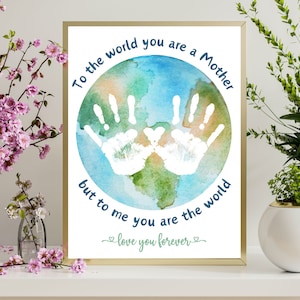 Mother Handprint Gift for Mom From Baby Toddler Kids, Mother's Day ...