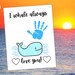 Whale Handprint Art for Mom | Printable Mom Gift From Baby Boy, Girl ...