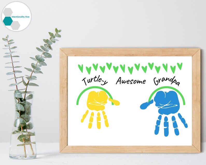 Grandpa Printable Handprint Craft Father's Day Handprint - Etsy