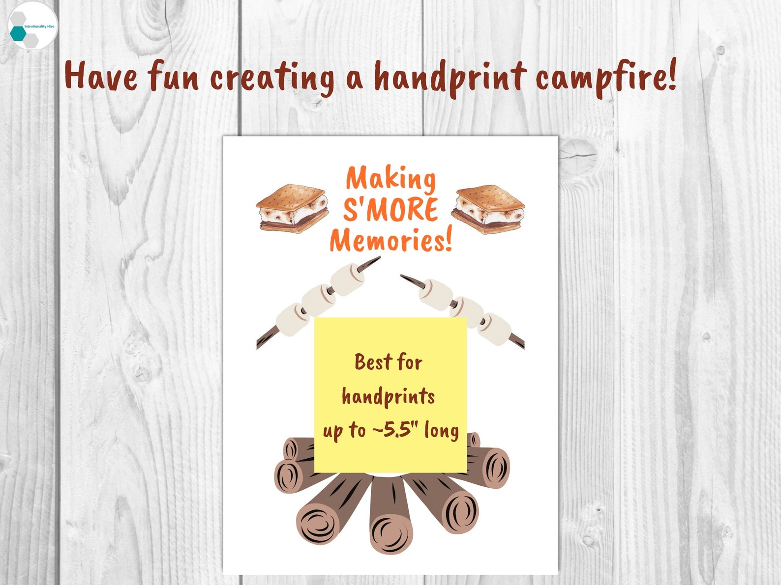 Campfire Handprint Art | Making Smore Memories Camping Craft for ...