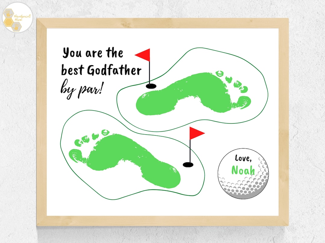 Best Godfather by Par Footprint Art, Godfather Father’s Day Godfather ...