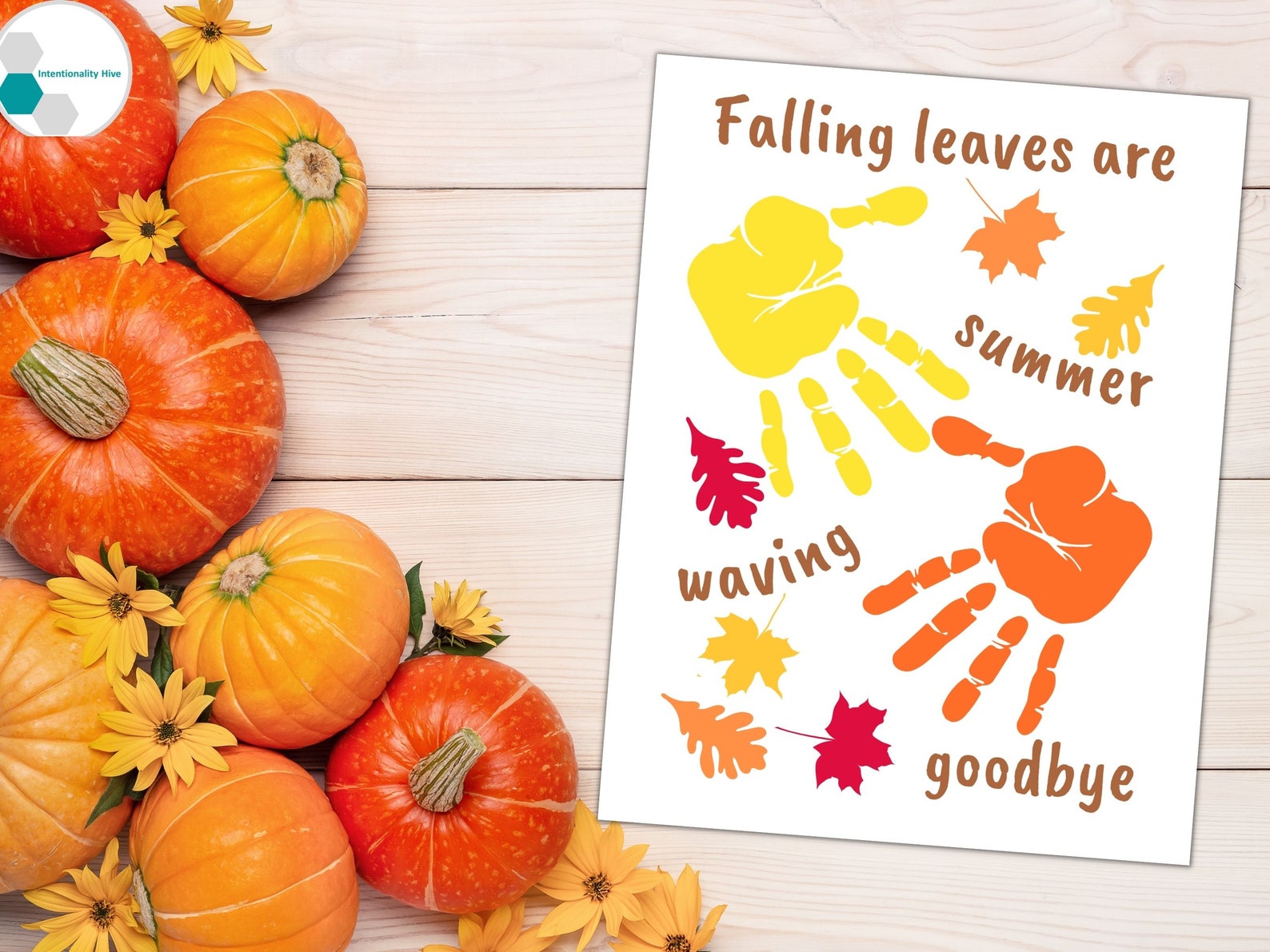 Fall Leaf Handprint Art for Toddlers & Preschoolers - Etsy UK