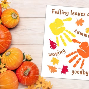 Fall Leaf Handprint Art for Toddlers & Preschoolers | Printable Fall ...