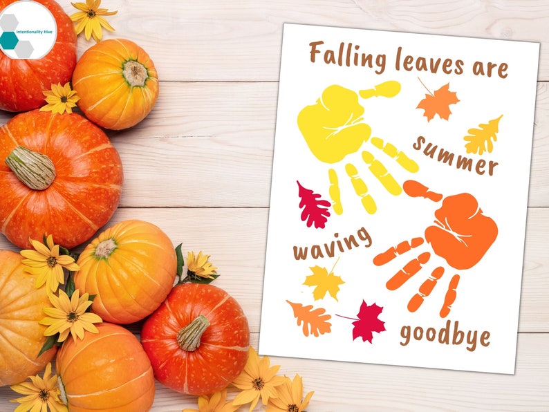 Fall Leaf Handprint Art for Toddlers & Preschoolers | Printable Fall ...