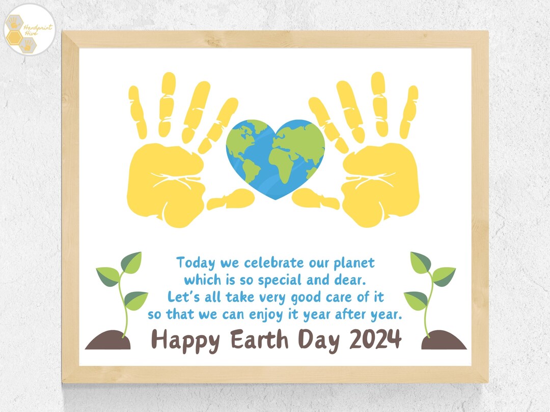 Earth Day Handprint Art Poem, Earth Day 2024 Craft for Toddlers ...