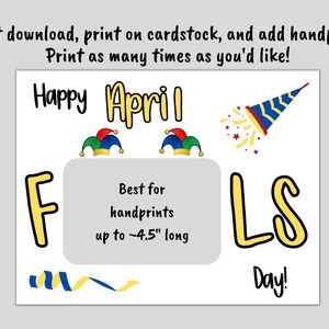 April Fools Handprint Craft, April Fools Day Craft for Toddlers ...